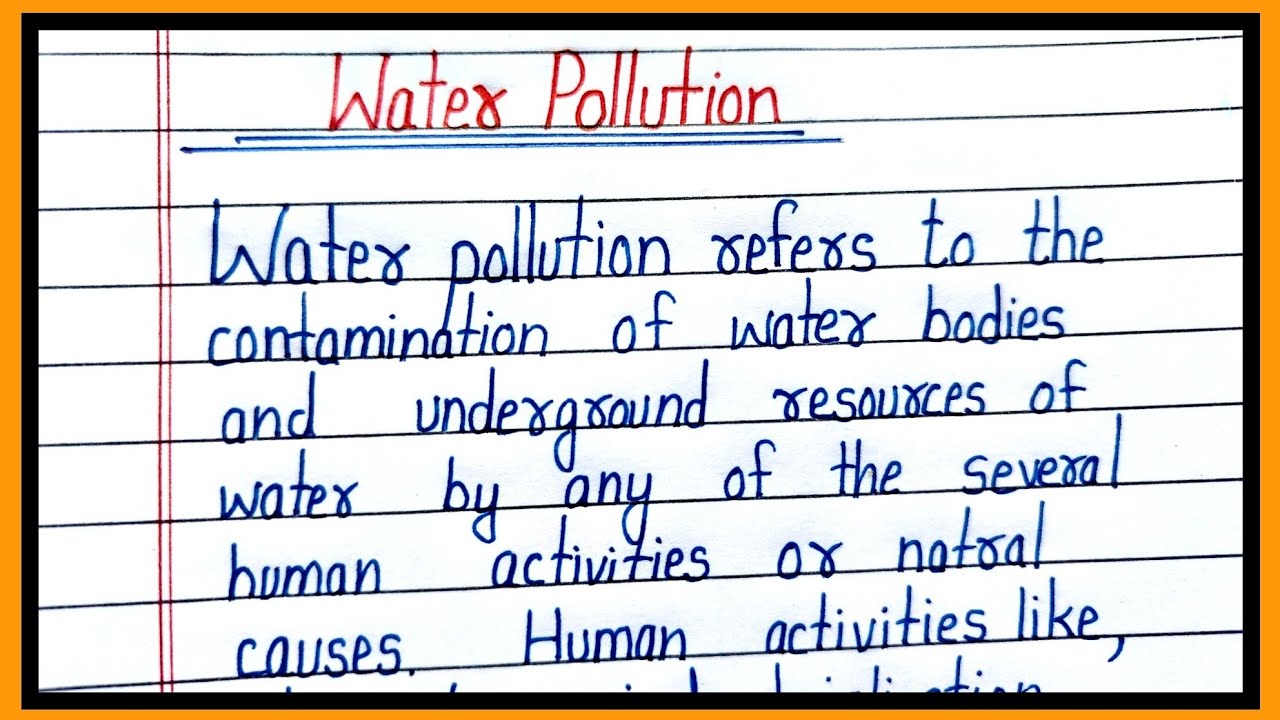 essay on water pollution in english/jal pradushan par nibandh - YouTube