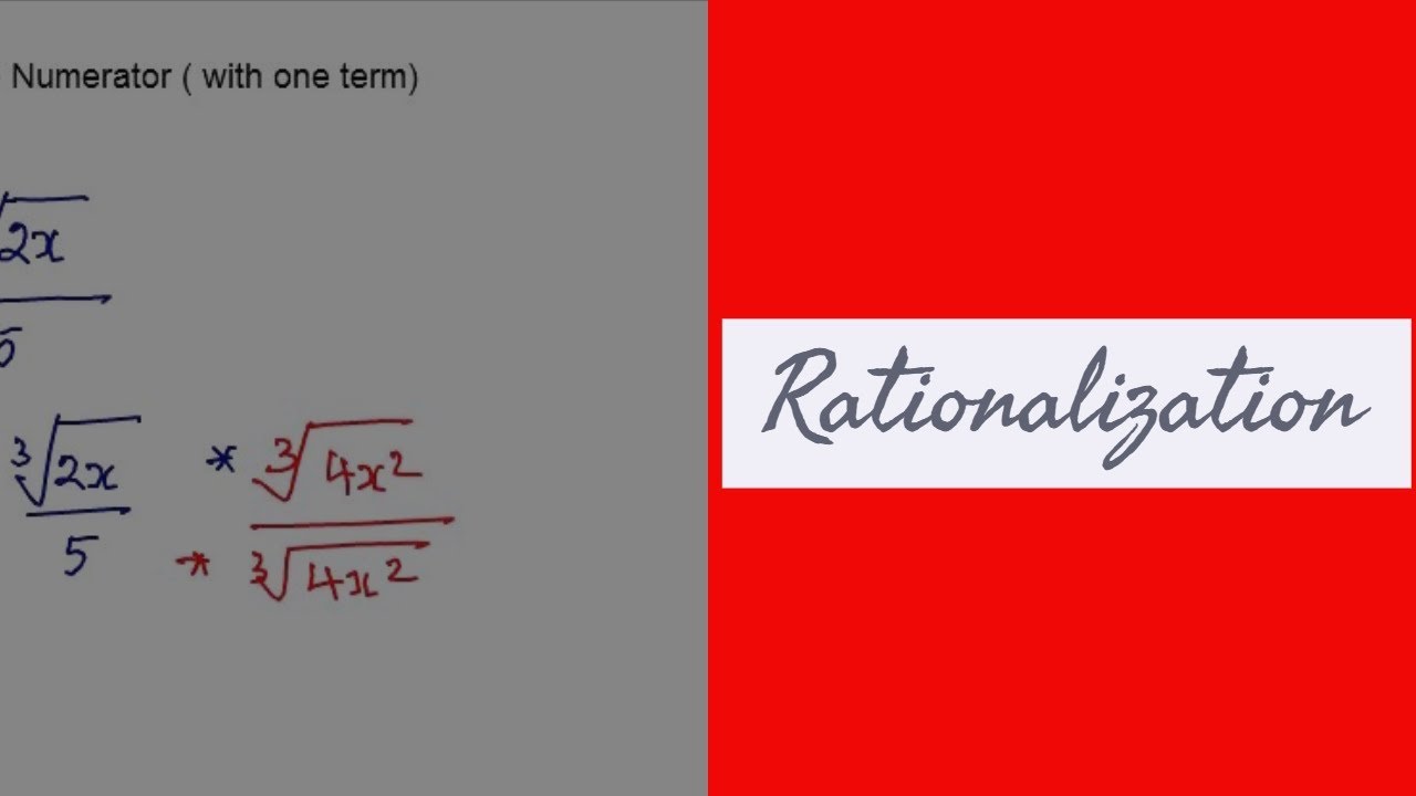 Rationalization - YouTube