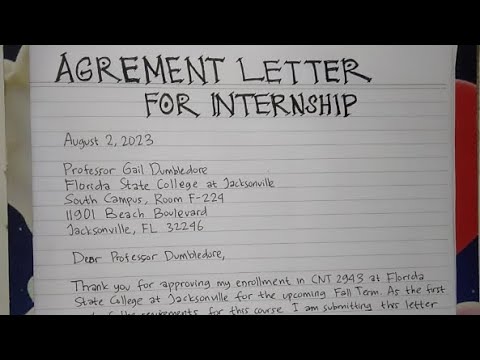 How to Write An Acknowledgement Letter for Internships Sample | Writing ...