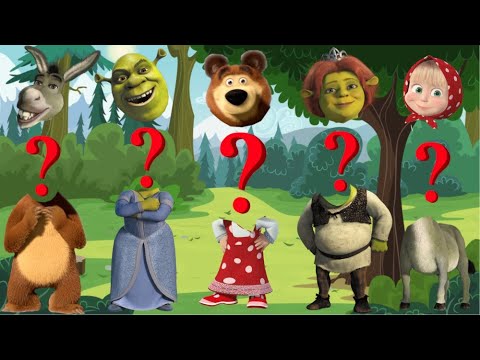 Wrong Head Puzzle, Cam You Match The Right Head, Masha And The Bear ...