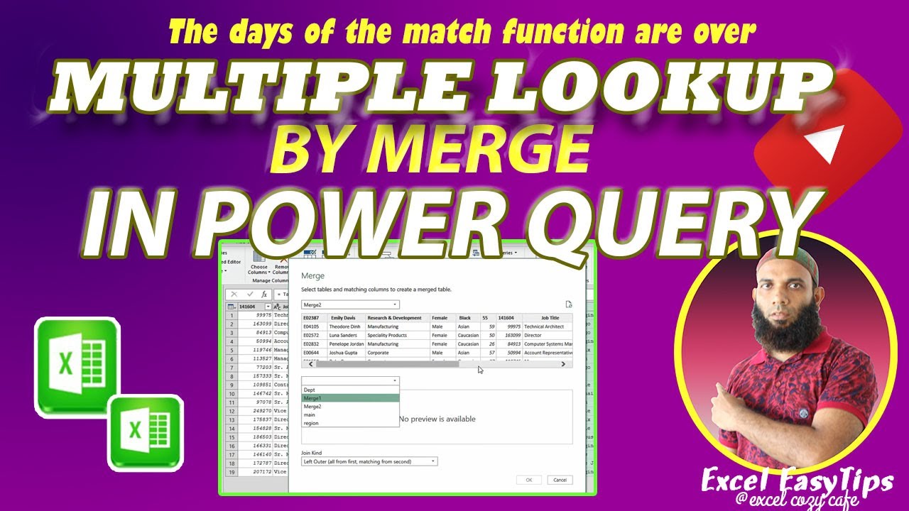 multiple lookup in power query, it's easy - YouTube