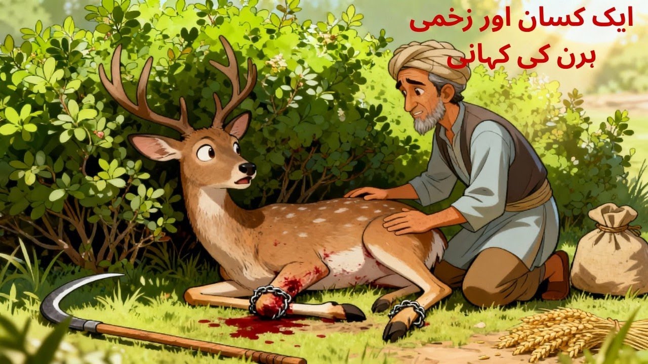 Aik Kisan aur Zakhmi Hiran ki Kihani | An Animated Moral Urdu Hindi ...