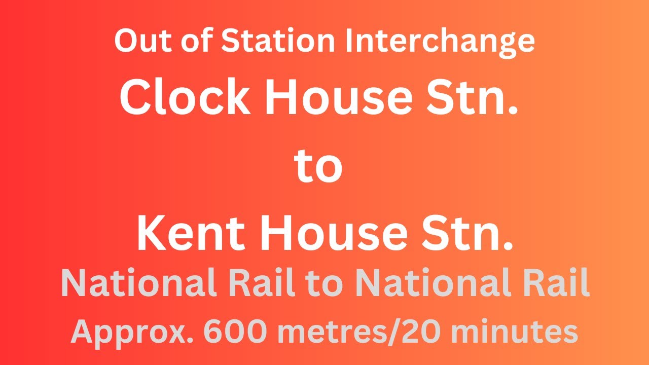 Interchange route from Clock House Stn. to Kent House Stn. - YouTube