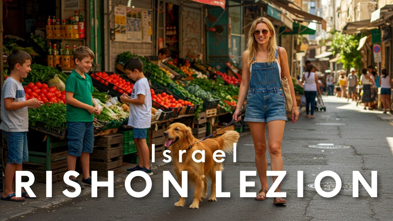 RISHON LEZION, Israel - Real Lifestyle | Walking Tour 4K UHD with ...