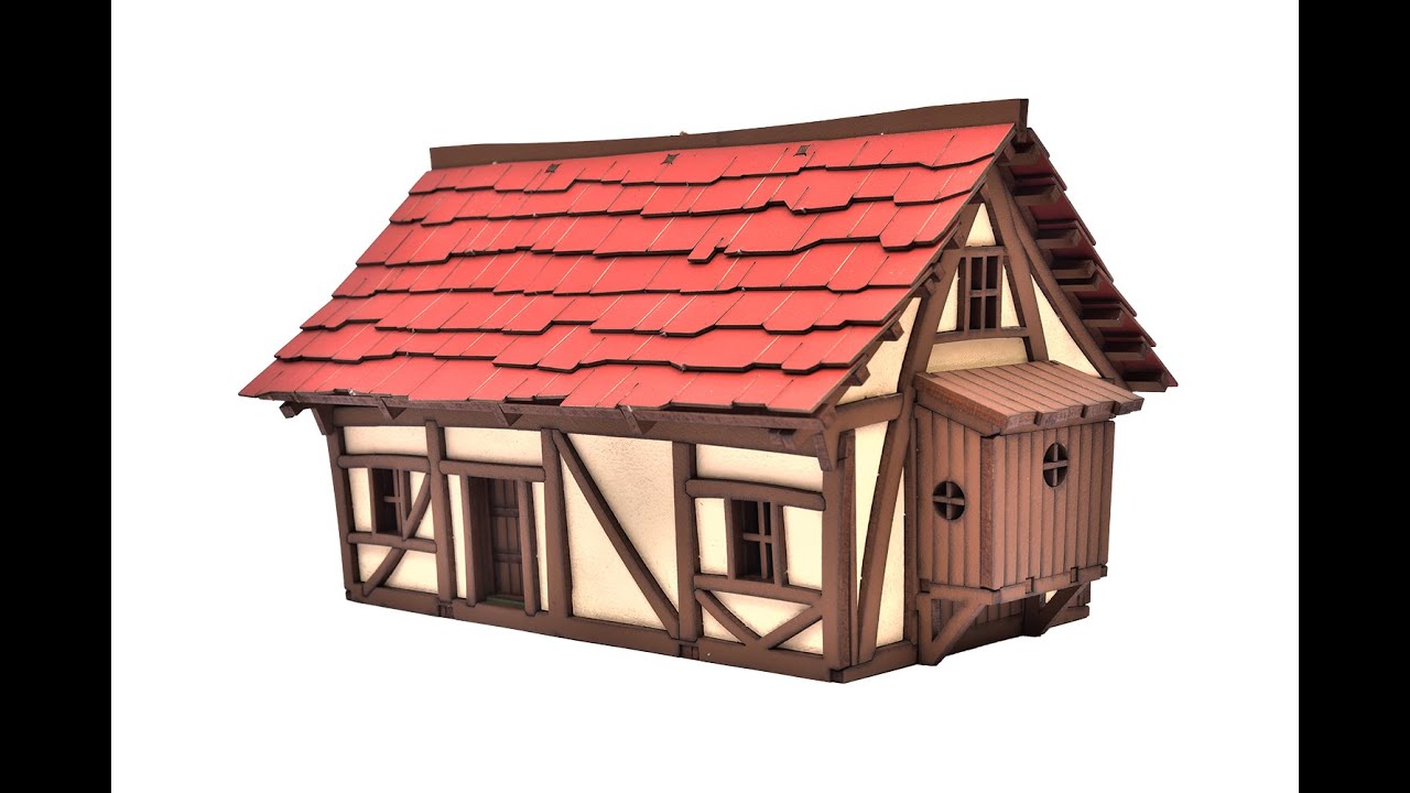 I BUILT IT Miniatures - Cruck House Architectural Model Kit - YouTube