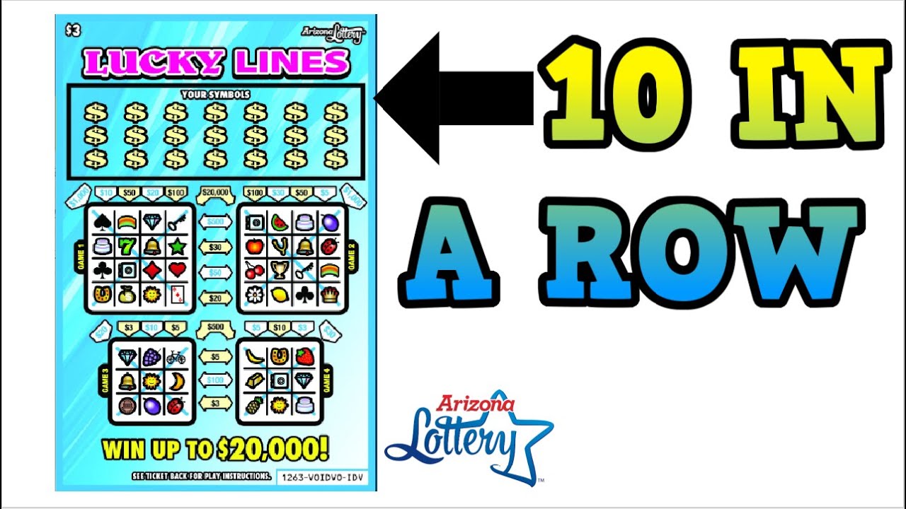 10 Lucky Lines Scratch offs in a row 💰$20K Prize Lottery Tickets 😄 ...