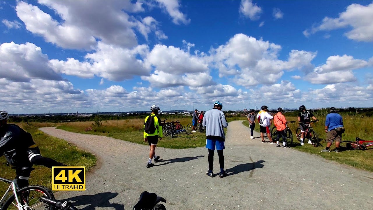[4K] 🇬🇧 Ingrebourne Hill & Hornchurch Country Park biking on the first ...