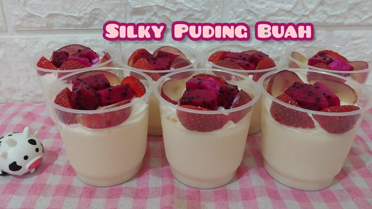 SILKY PUDING BUAH DAN WHIP CREAM. Puding susu segar. Jualan puding buah ...