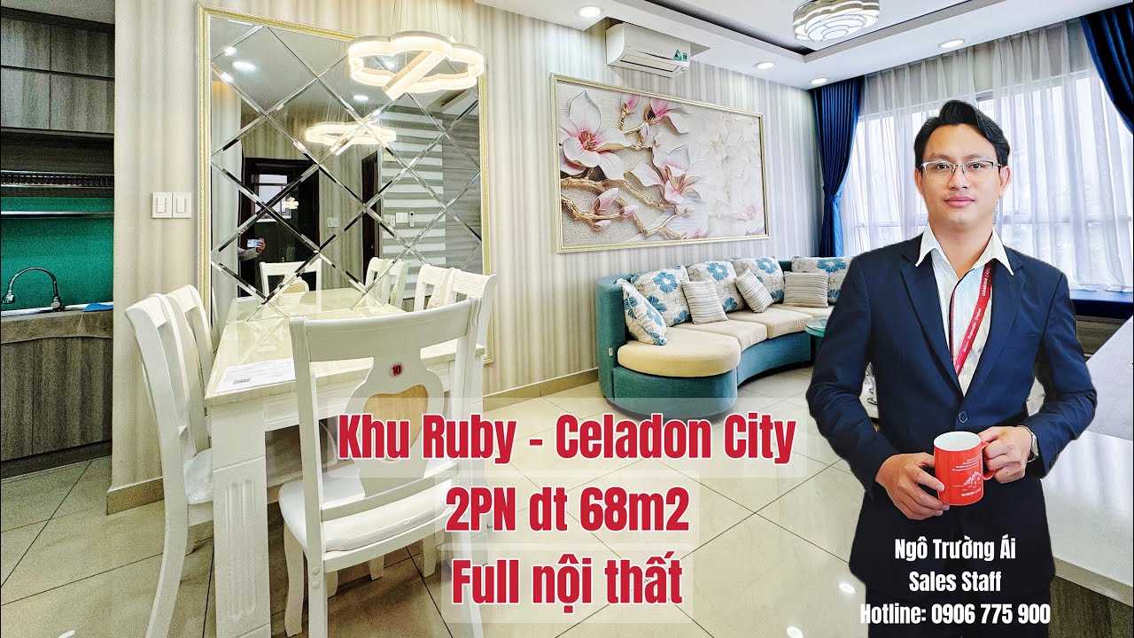 Căn hộ 2PN full nội thất khu Ruby - Celadon City đã có sổ hồng - YouTube