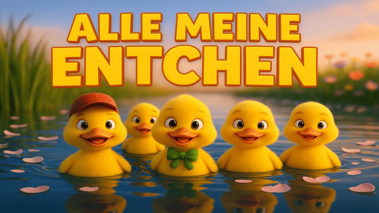 Alle meine Entchen 🦆 | Beliebtes Kinderlied zum Mitsingen | Deutsche ...