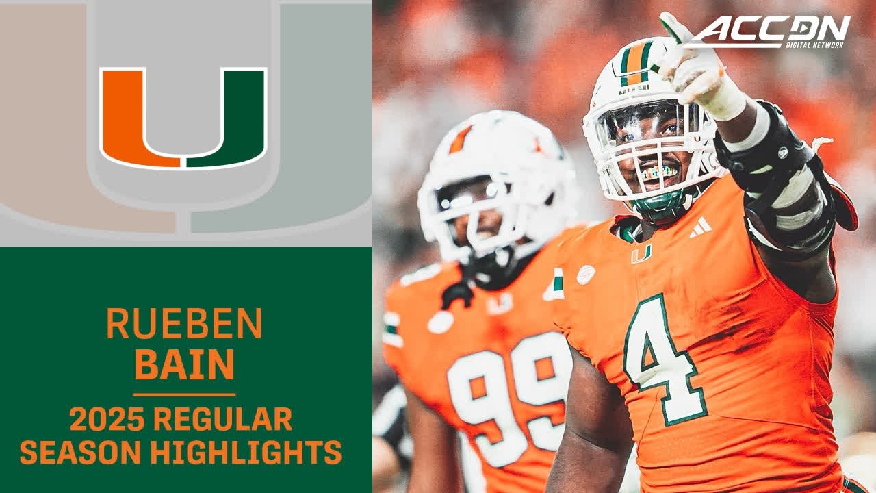 Rueben Bain Jr. 2025 Regular Season Highlights | Miami Edge - YouTube