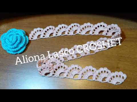 Dantela crosetata manual/ Crochet ribbon/ Кайма крючком/ Master-class ...