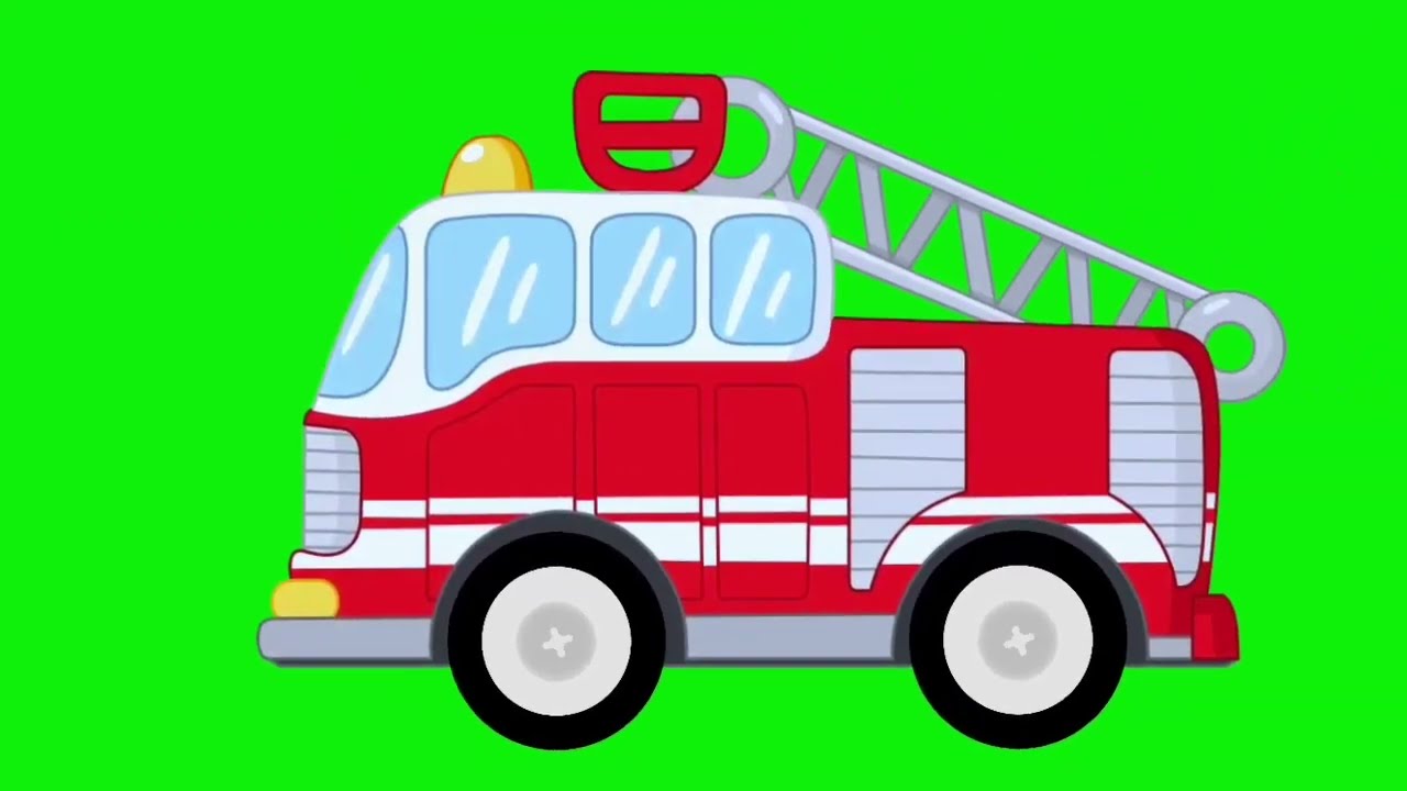 Green Screen Video Car Fire engine | Fire engine Green screen | Fire ...