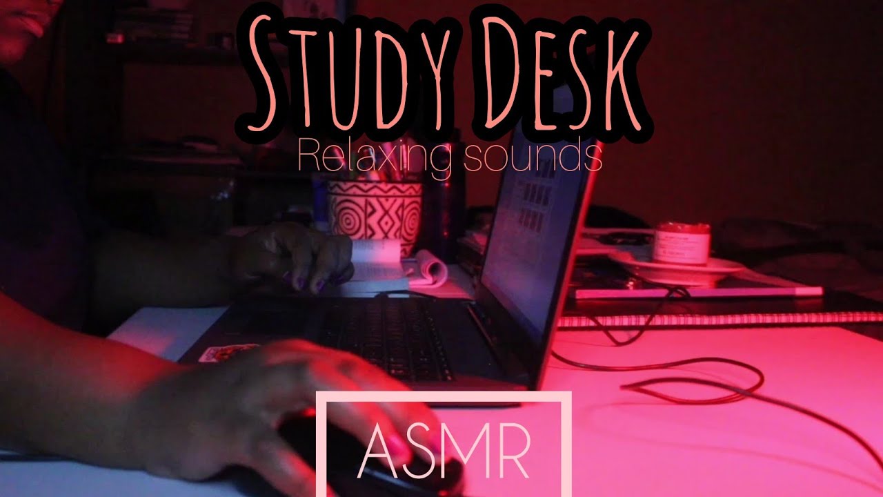 ASMR Student Desk | Keyboard sounds | Writing Paper sounds | Mouse ...