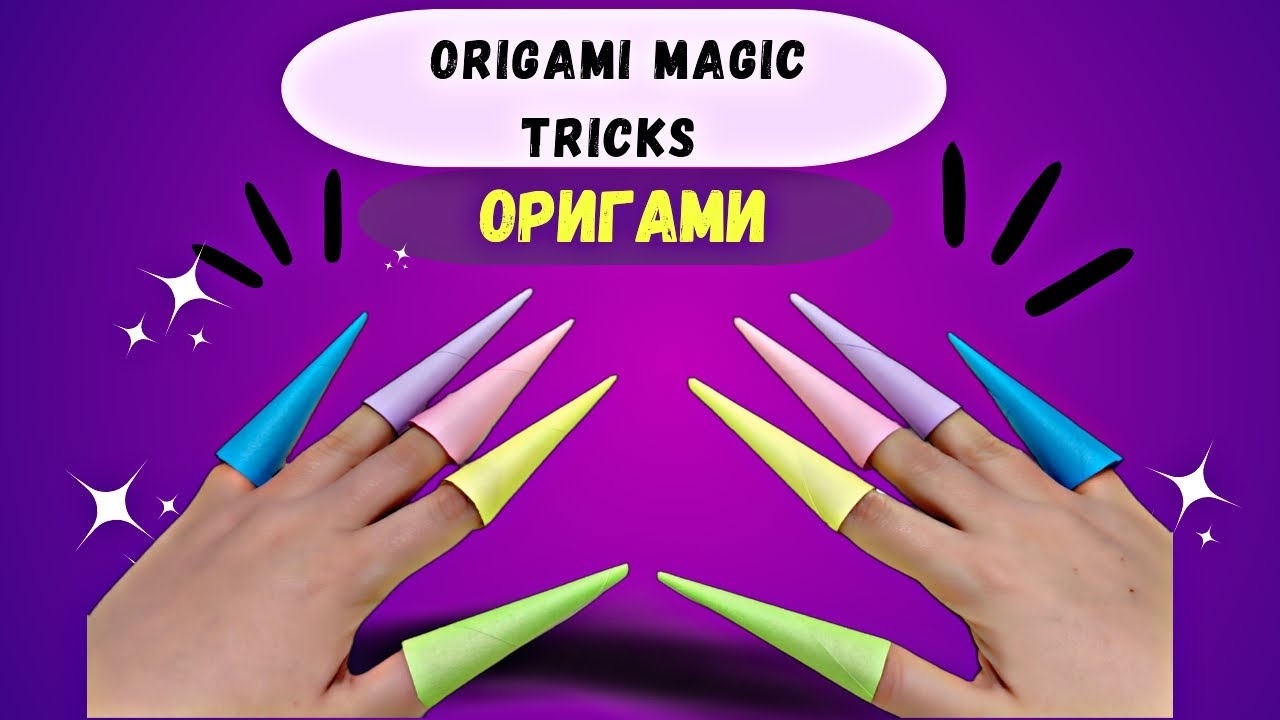 Paper Nails Tutorial How to make paper nails💅 | origami claws / Lovely ...