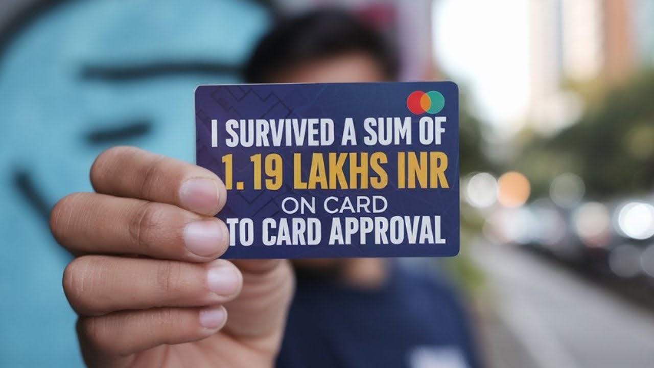 I survived a sum of 1.19 lakhs INR on card to card approval!!! - YouTube