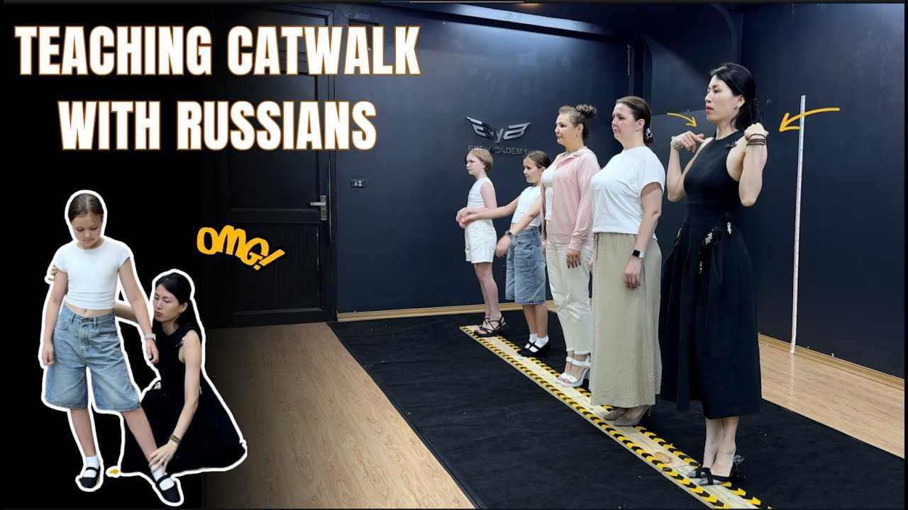 Instructing international model catwalk skills from simple to advanced ...