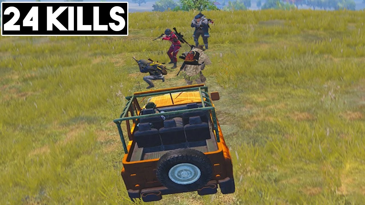 DRIVING OVER FULL SQUAD! | 24 KILLS SOLO vs SQUAD | PUBG Mobile 🐼 - YouTube