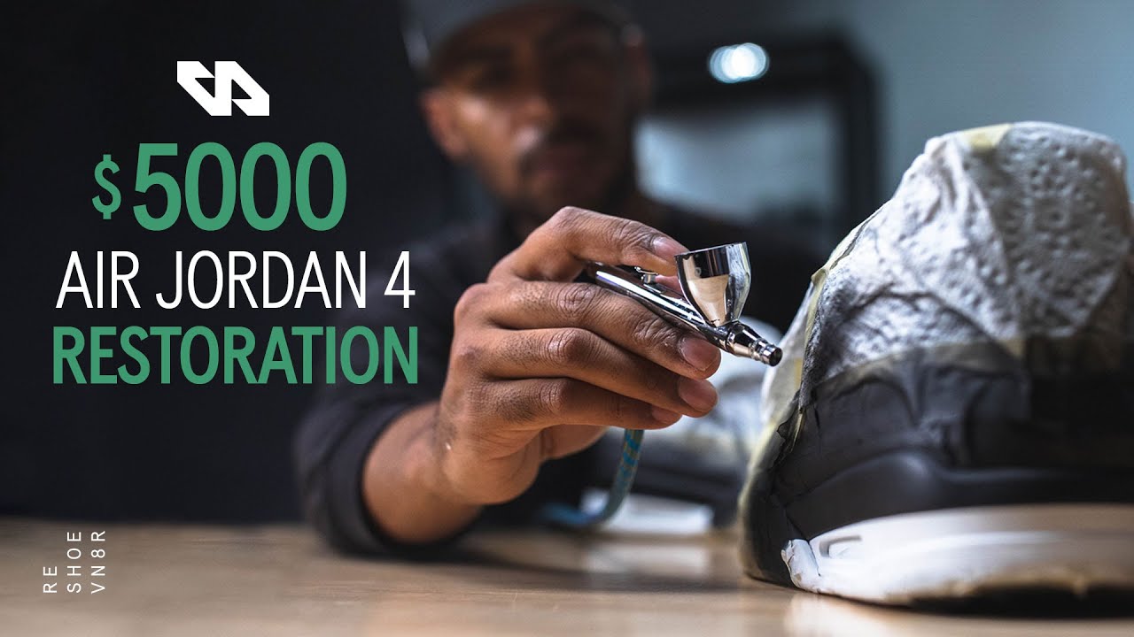 Rare Air Jordan 4 Restoration Worth $5000 With Vick Almighty - YouTube