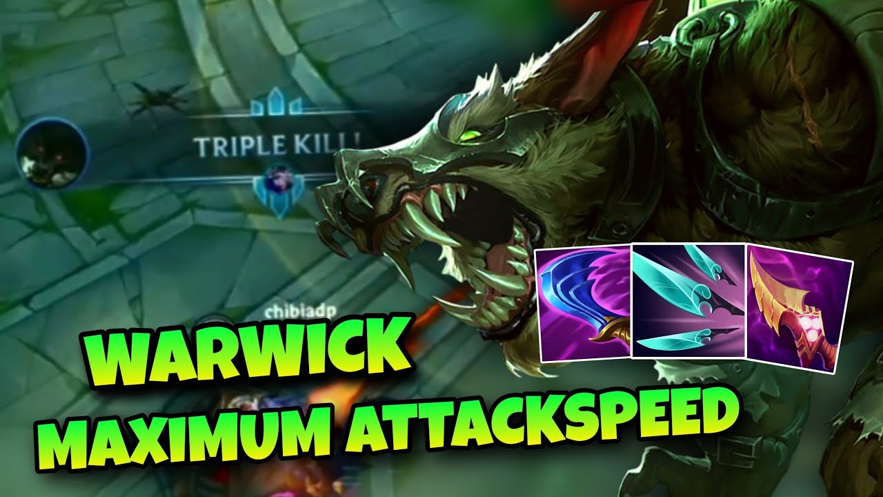 WARWICK JUNGLE WILD RIFT BUILD FULL ATTACK SPEED LEGENDARY HARD CARRY ...