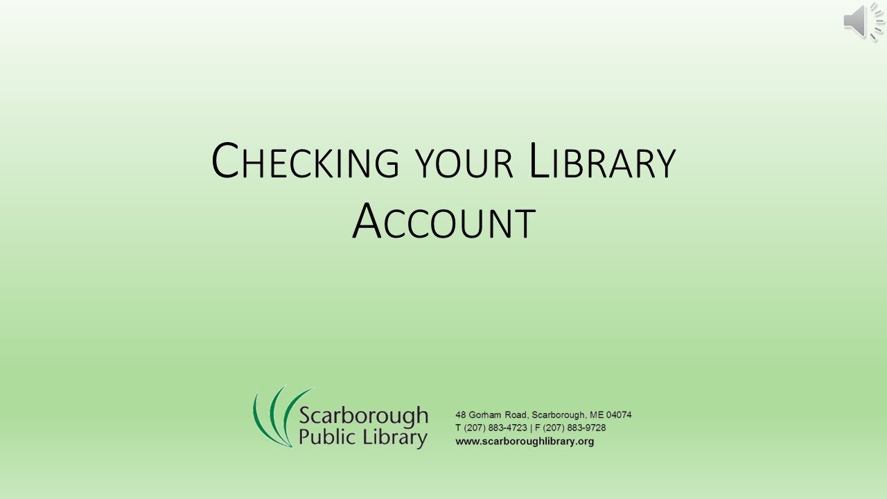 Checking Your Library Account - YouTube