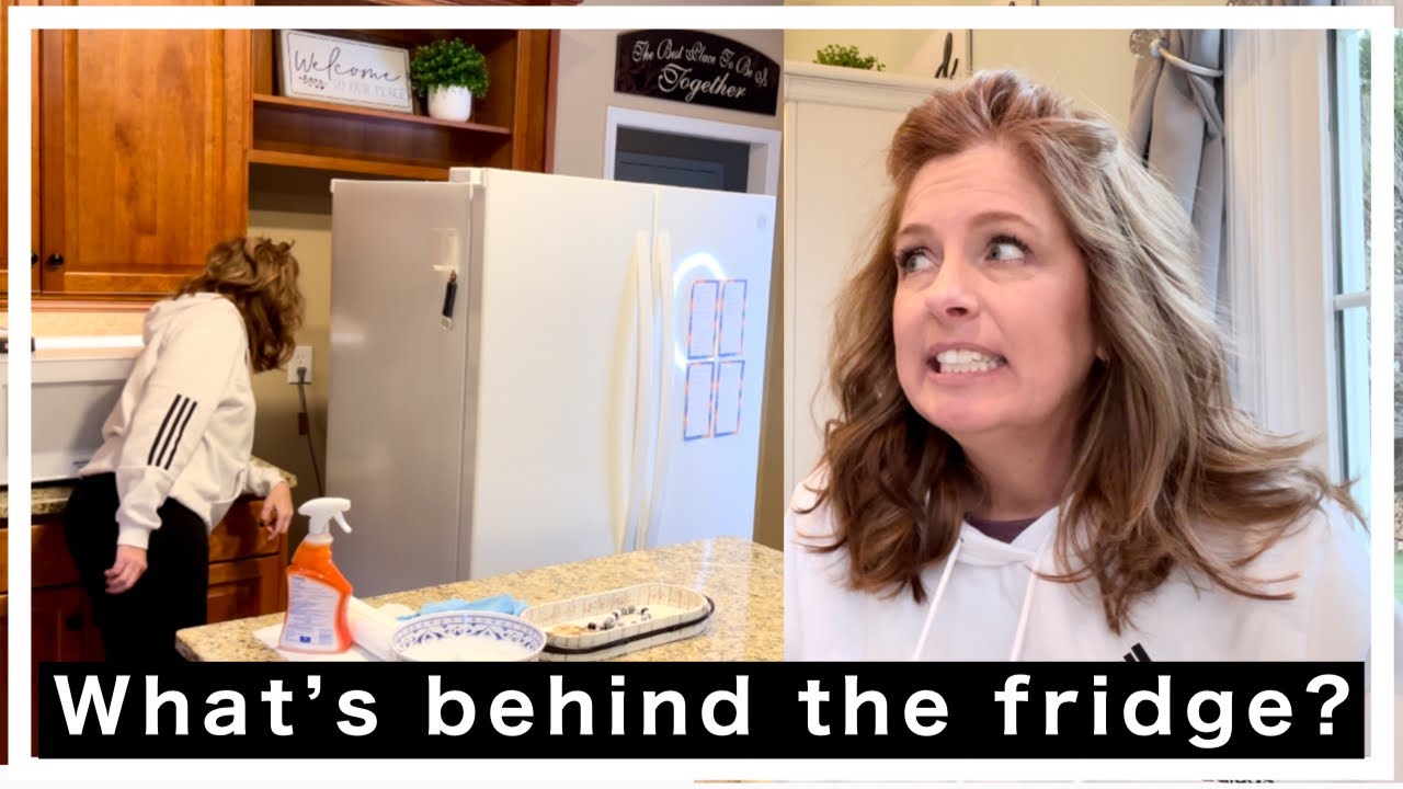 **CLEAN BEHIND FRIDGE**Satisfying CLEAN WITH ME and doesn’t take long ...