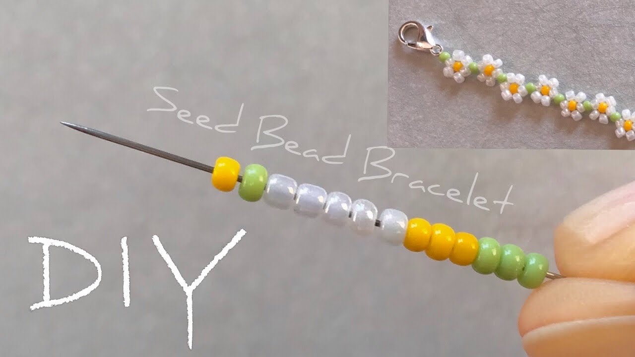 Easy Daisy Bracelet Tutorial: Daisy Chain Bracelet with Seed Beads ...