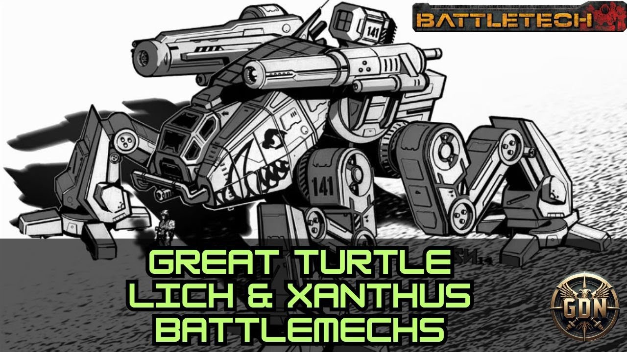 Battletech Lore - Quad Assault Battlemechs (Great Turtle, Lich, Xanthos ...