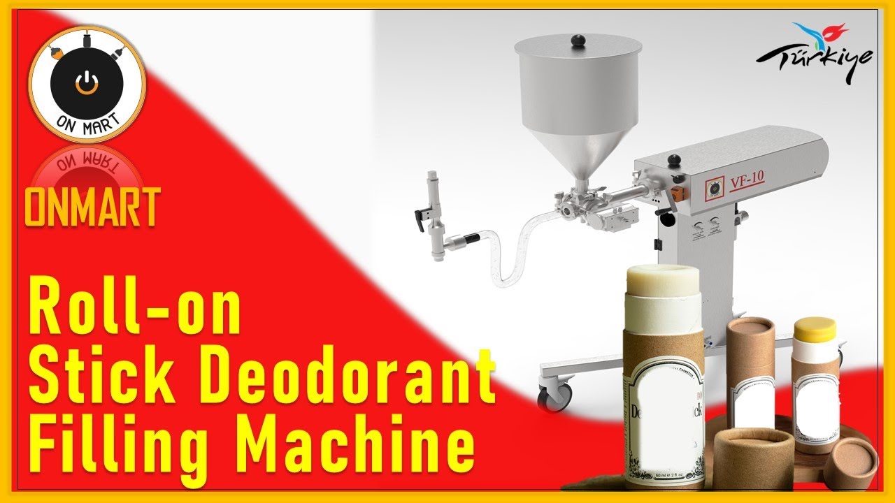 Roll-on Stick Deodorant Filling Machine - YouTube