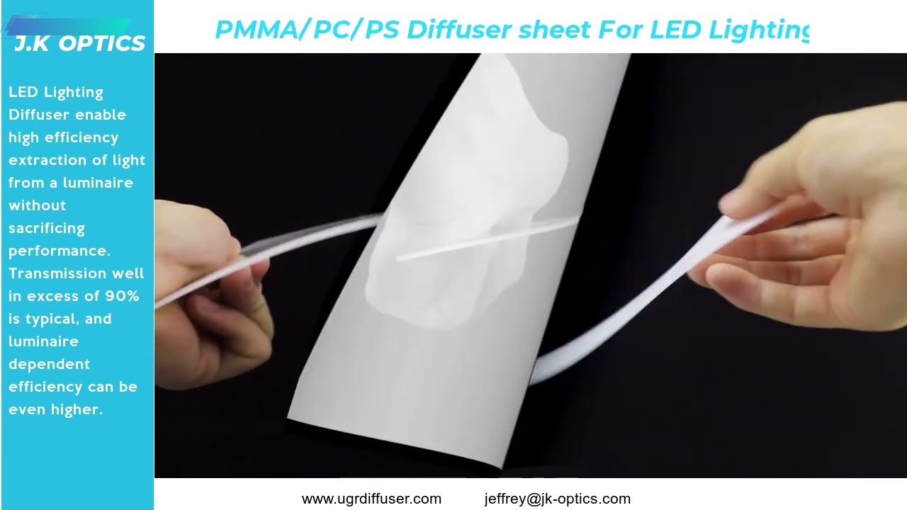 PMMA / Acrylic Diffuser sheet for LED lighting - YouTube