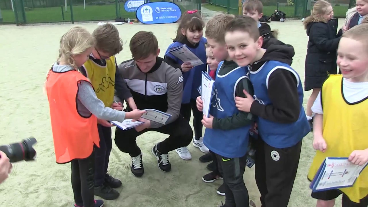 COMMUNITY: Callum Connolly and Will Grigg celebrate Orrell Holgate ...