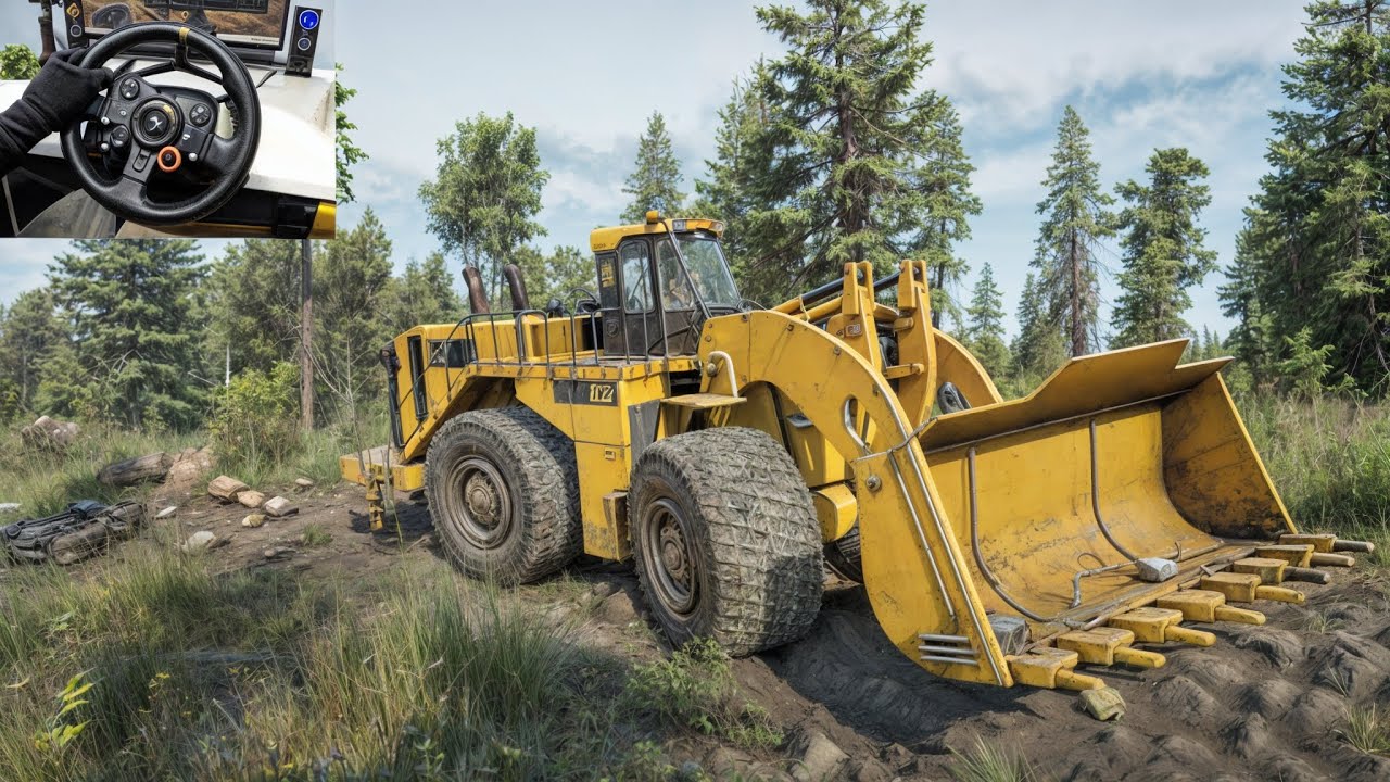 SnowRunner - Caterpillar 993K Bulldozer Navigating Through Muddy ...
