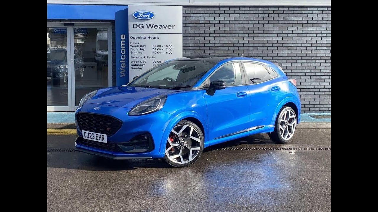 Walk around video of our Ford Puma ST in Desert Island Blue - YouTube