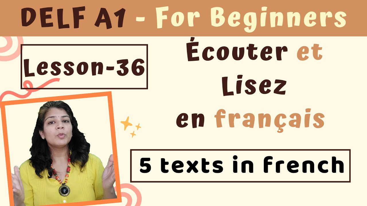 #36 French Listening & Reading Practice - 5 passages in 1 video # ...