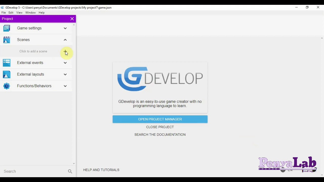 Tutorials GDevelop 5: Crear escena nova - YouTube