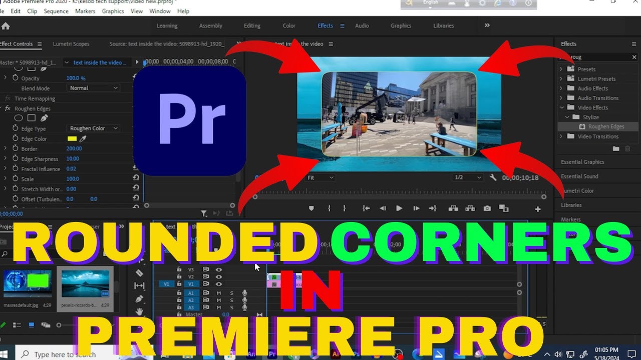 How To Created Rounded Corner In Premiere Pro || Rounded Corner ...