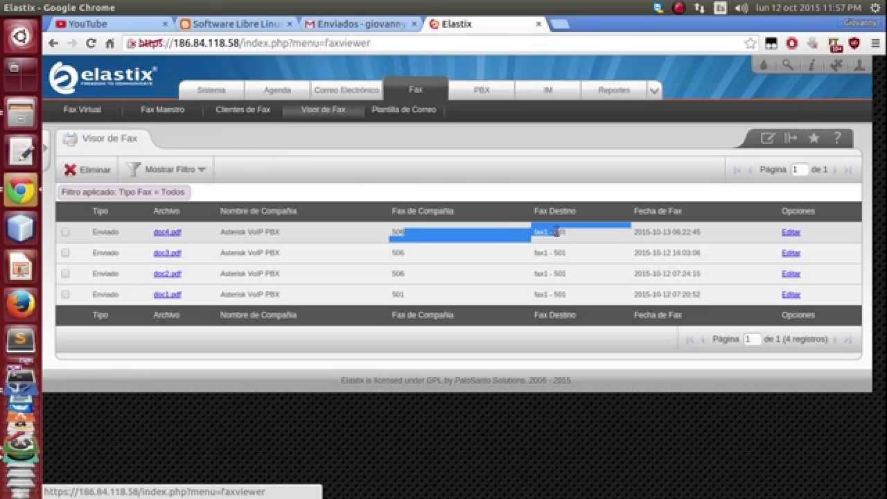 Fax de Elastix Configuracion - YouTube
