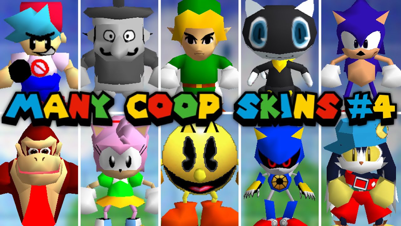 Super Mario 64 PC Port - Character Select: Many Coop Skins #4 - YouTube