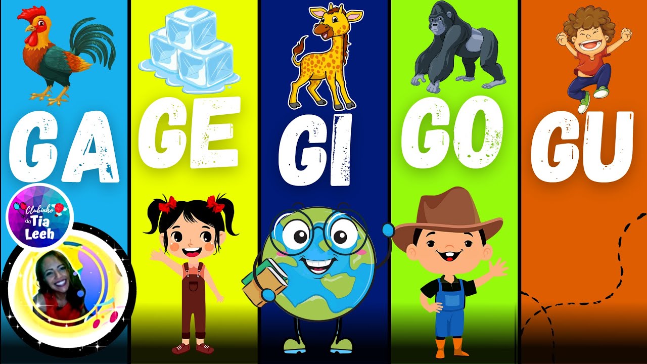 GA GE GI GO GU - SÍLABAS DA LETRA G (( SE INSCREVA )) CRIANÇAS ...