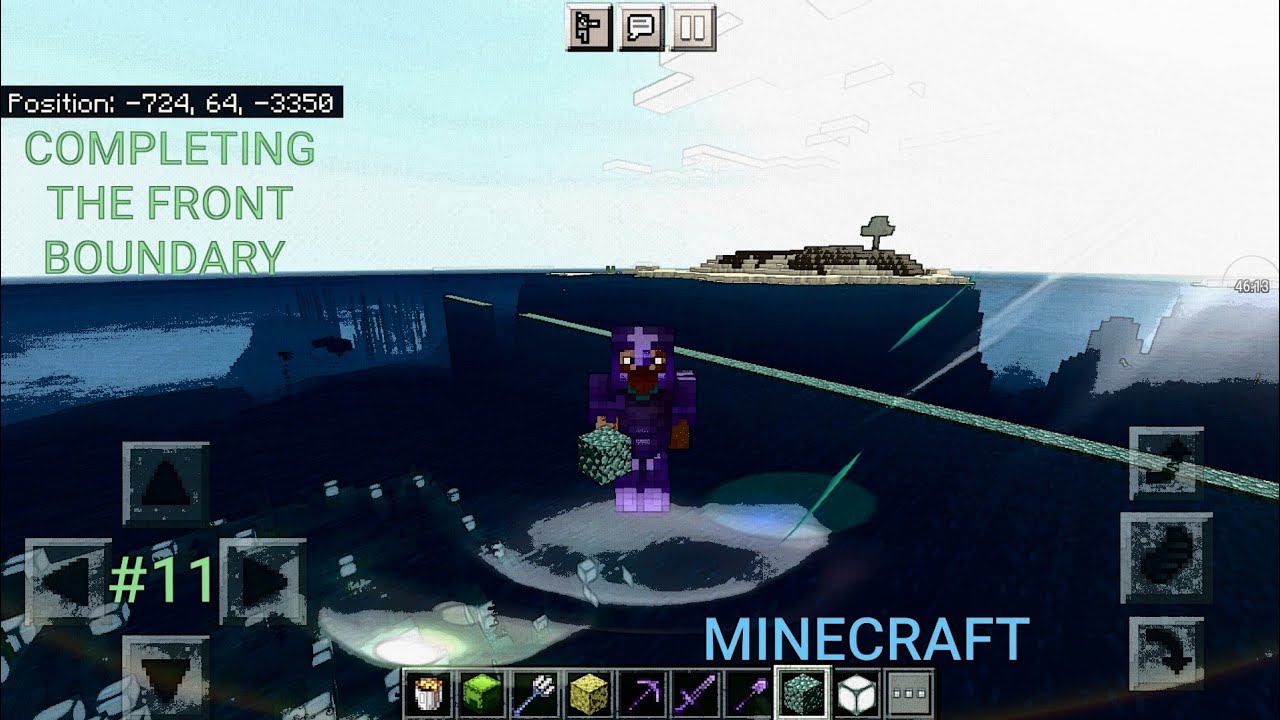 COMPLETING THE FRONT AND RIGHT BOUNDARY (MINECRAFT)#11 - YouTube