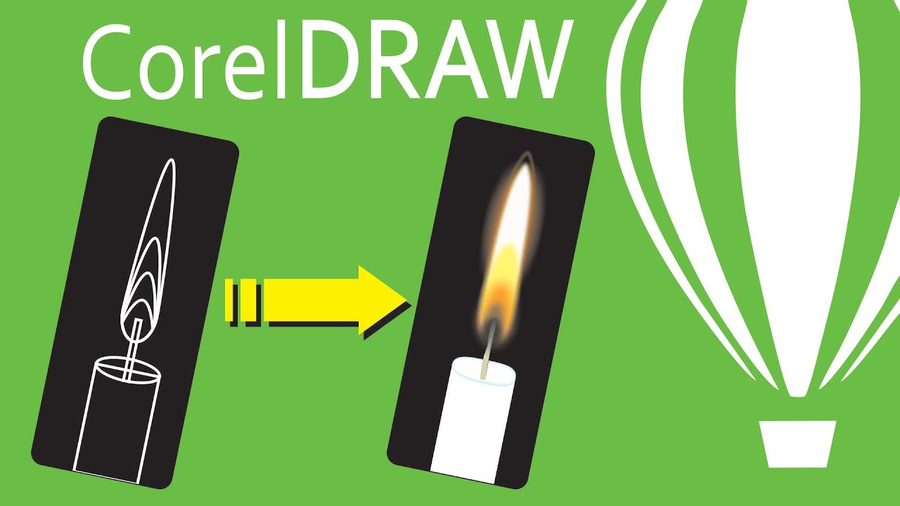 Candle Light Effect in Corel Draw | Candle Fire Effect | #CorelDraw # ...