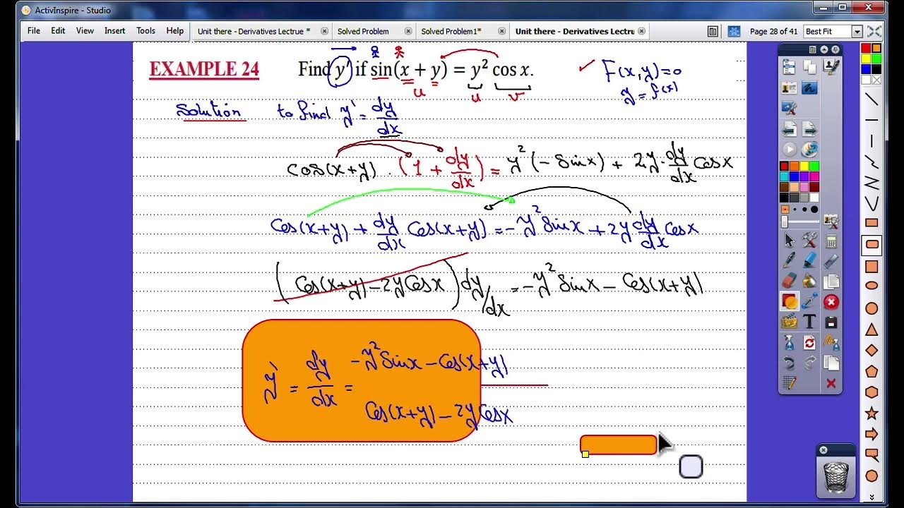 Lecture 15 Derivative of the Natural Logarithm Function - YouTube