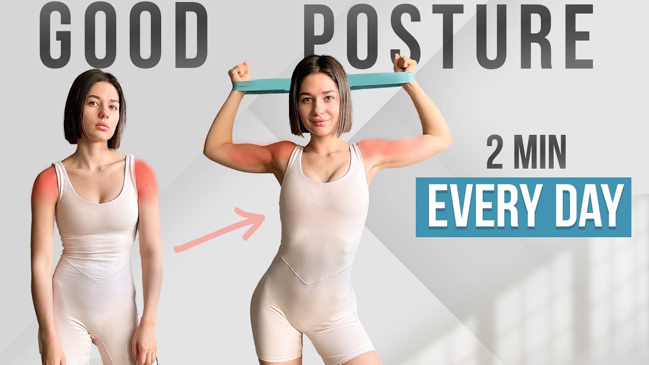 Daily Routine For Good Posture - Quick Resistance Band Workout - YouTube
