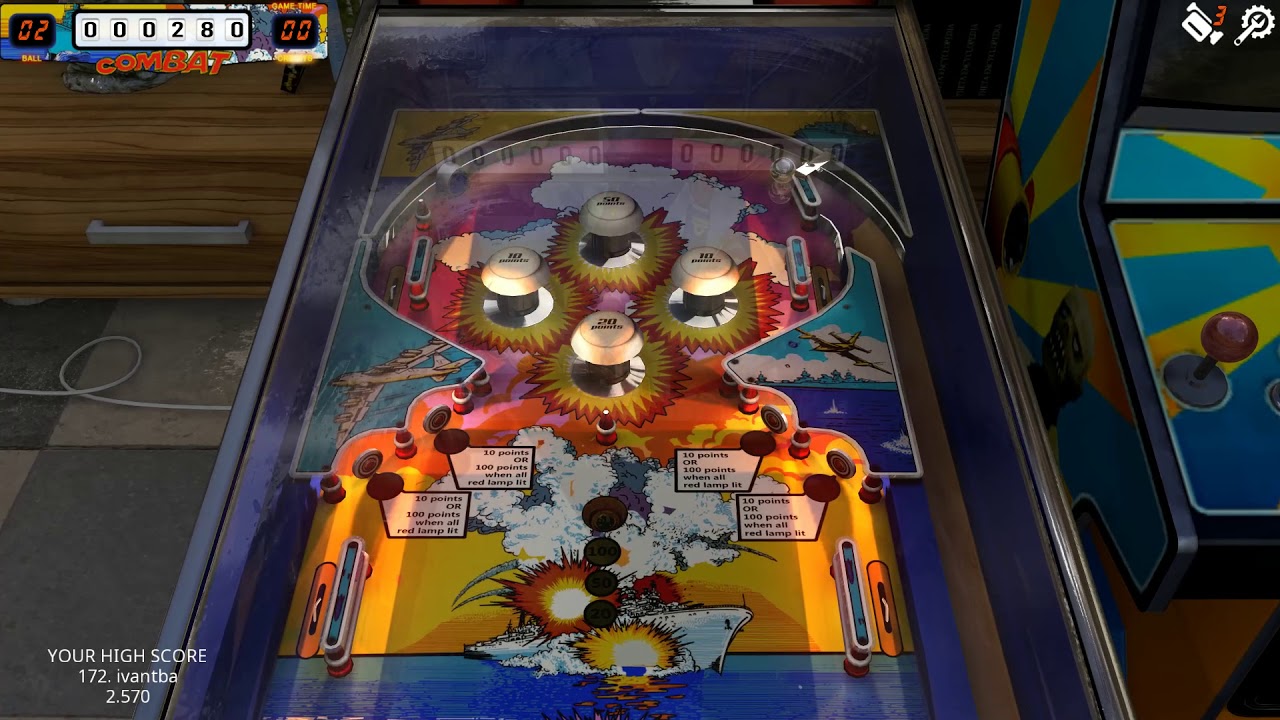 Combat Retro Zaccaria Pinball - YouTube