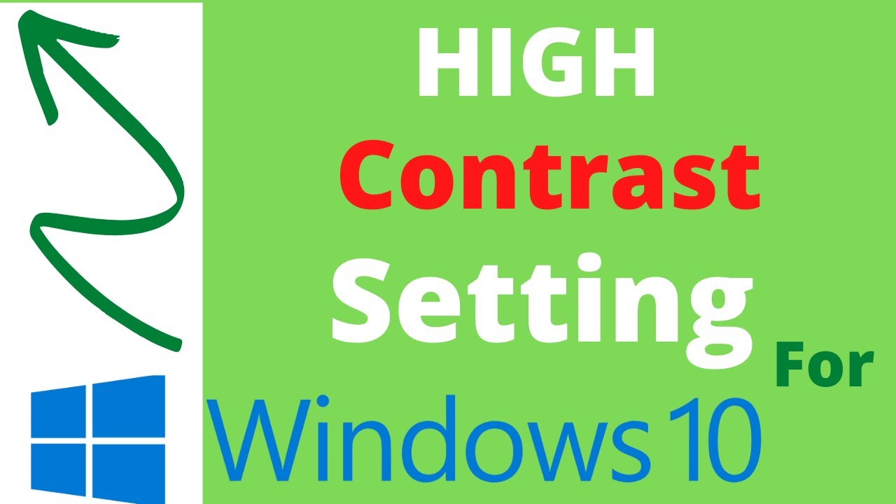 High contrast settings windows 10 tutorial | turn on high contrast mode ...