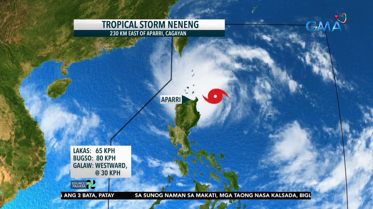 PAGASA: Tropical storm na ang Bagyong Neneng | 24 Oras Weekend - YouTube
