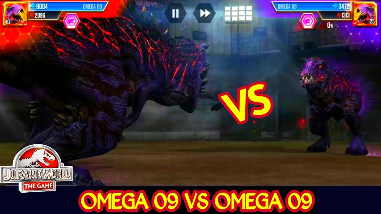 OMEGA 09 VS OMEGA 09 (BOSS VS BOSS) || Jurassic World The Game - YouTube