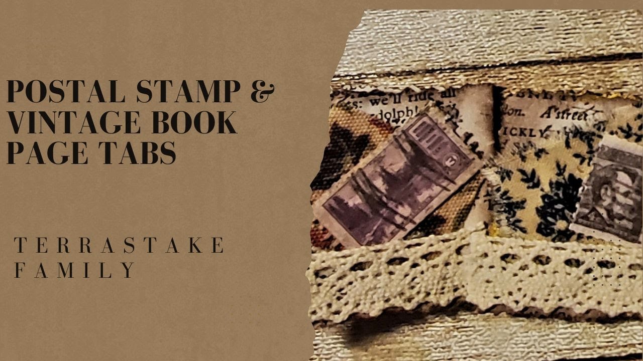 Postal Stamp Vintage Book Page Tabs - YouTube