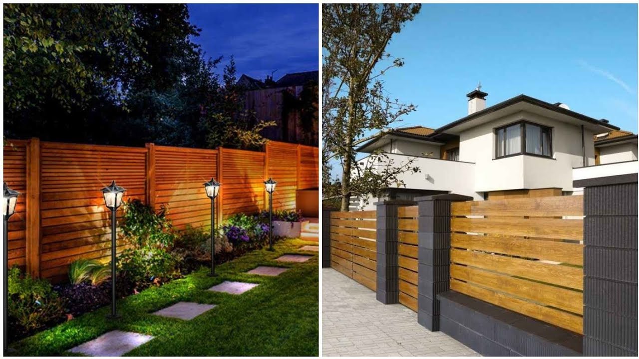 Beautiful Outdoor Fencing For Garden Backyard Boundary Wall and ...
