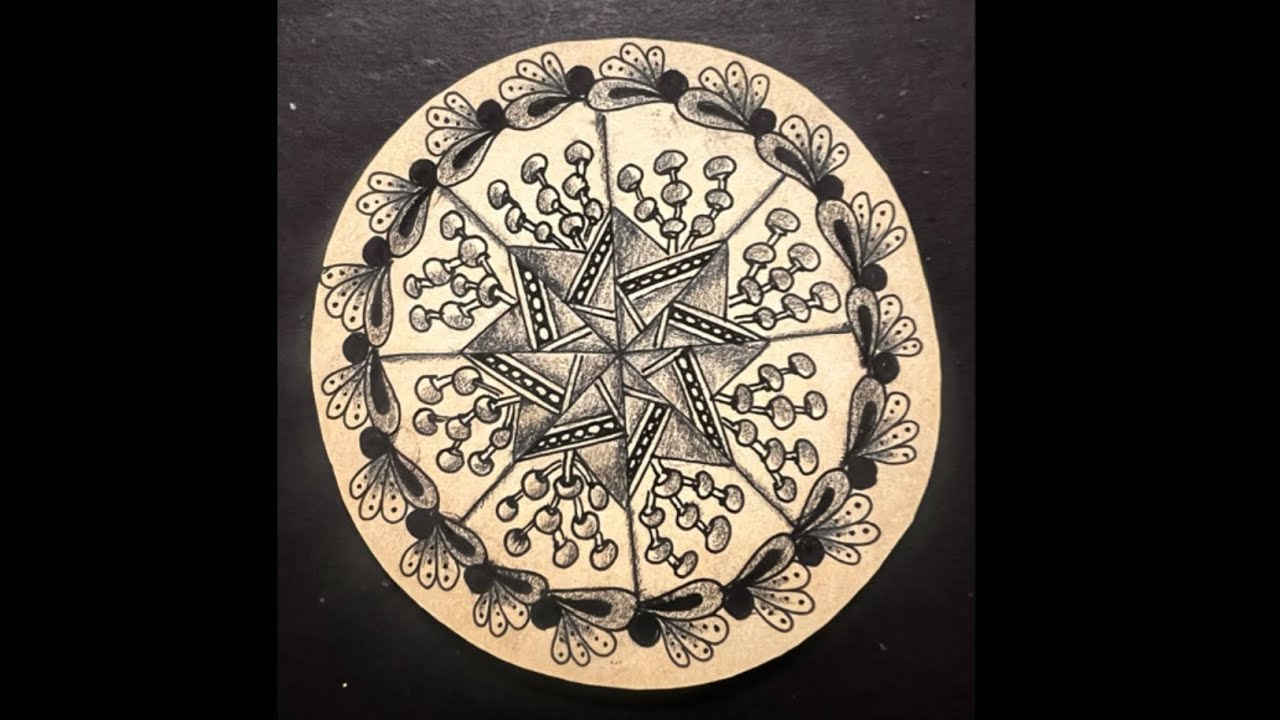 Mind relaxing zentangle Artwork | step by step drawing tutorial | # ...